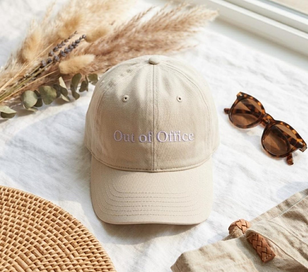 Out of Office Embroidered Dad Hat: Organic Cotton Canvas Cap - Etsy