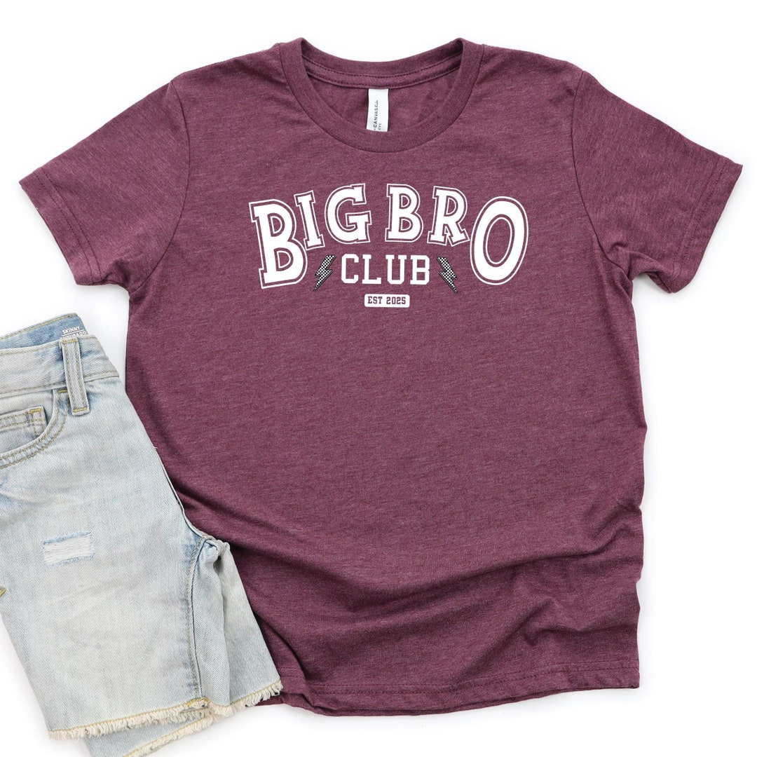 Custom Big Brother Club Tee - Big Bro Club Shirt - Personalized Brother ...