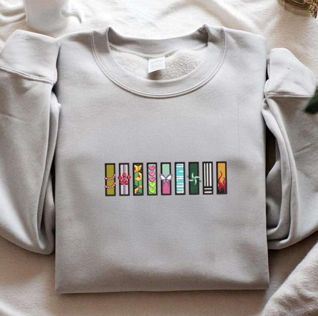 The Hashira Embroidered Sweatshirt, Demonslayer Shirt, Anime Shirt ...