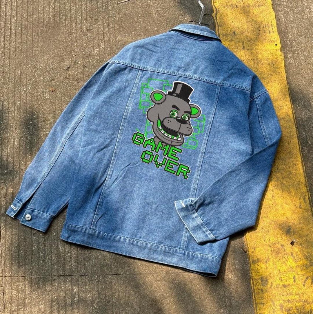 Five Nights at Freddy Freddy's Game Over Embroidered Denim Jackets ...