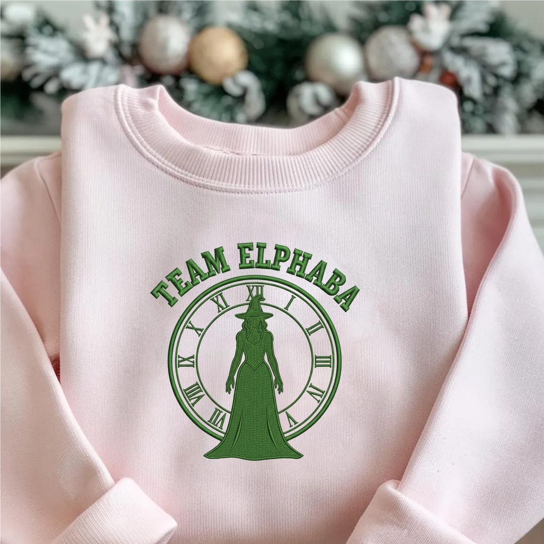 Embroidery Team Elphaba Wicked Movie Sweatshirt, Wizard Shiz University ...
