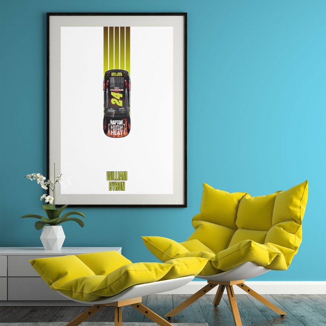 Nascar Poster William Byron Poster Nascar Decor for Nascar Fan Gift for ...
