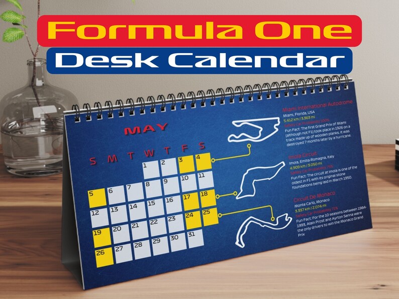 F1 Calendar Red Bull Formula 1 Calendar Formula 1 Desk Calendar for F1 ...
