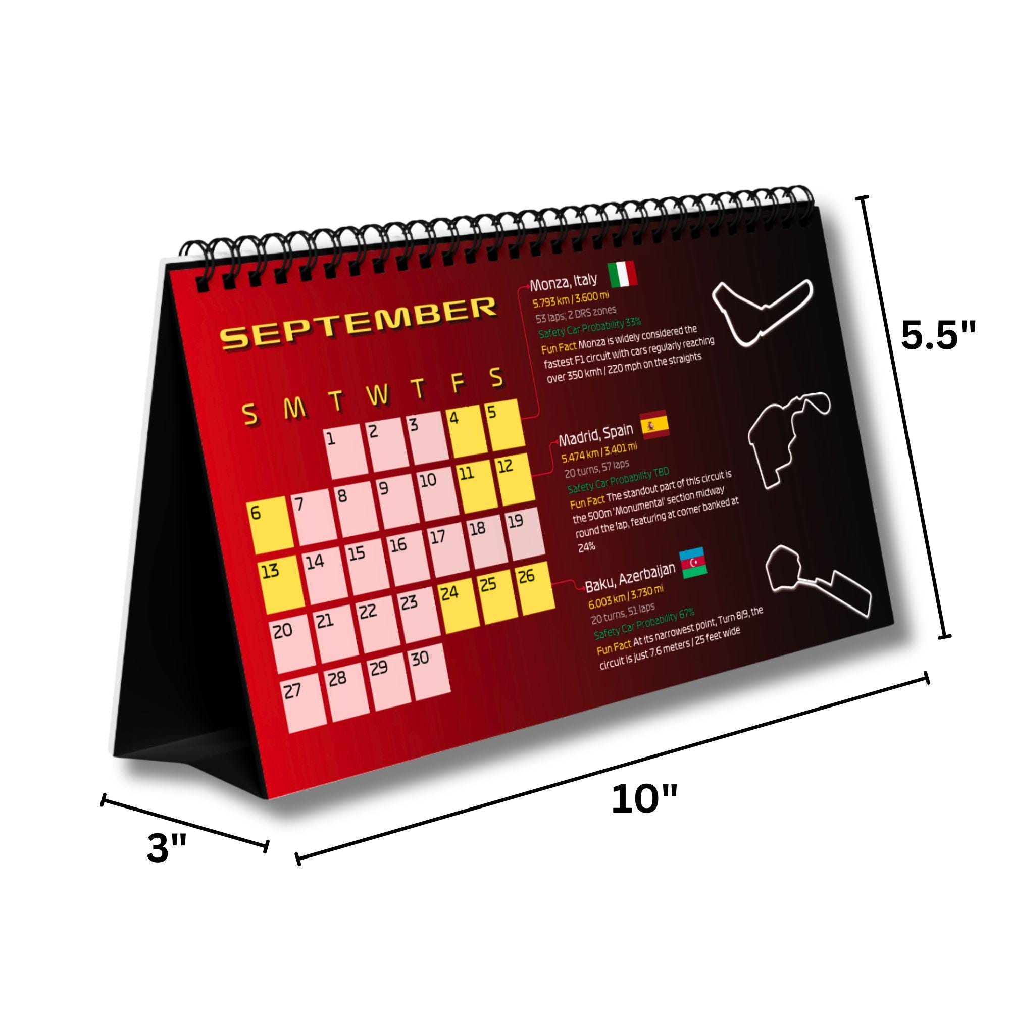 Ferrari Formula 1 Calendar Formula 1 Desk Calendar for F1 Fan 2026 ...