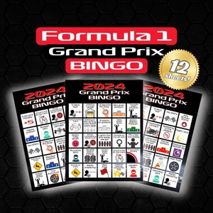 Formula 1 Bingo F1 Bingo for Formula 1 Fans Formula 1 Party F1 Party F1 ...