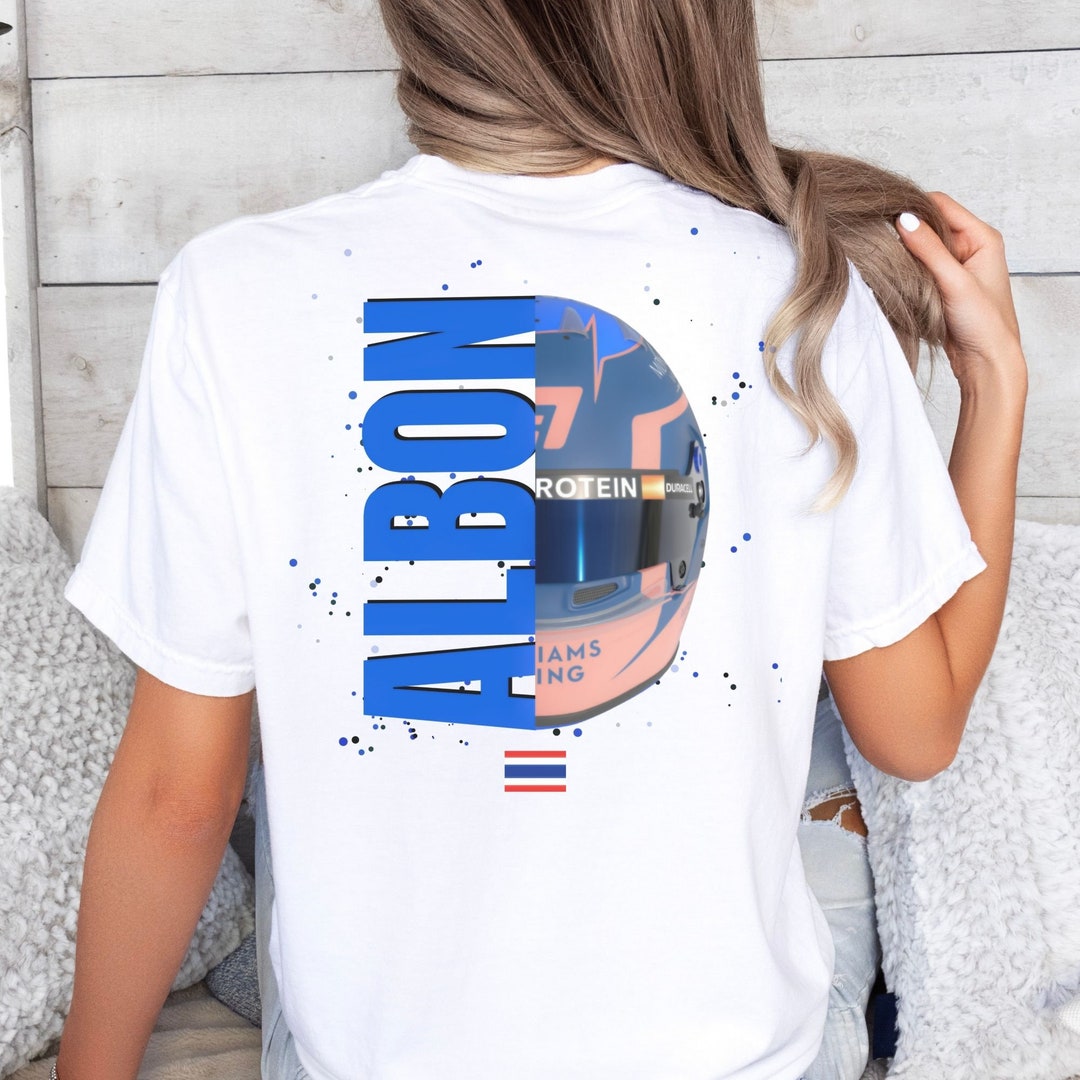 Alex Albon Shirt Alex Albon Tshirt With Albon Helmet and Alex Albon 23 ...