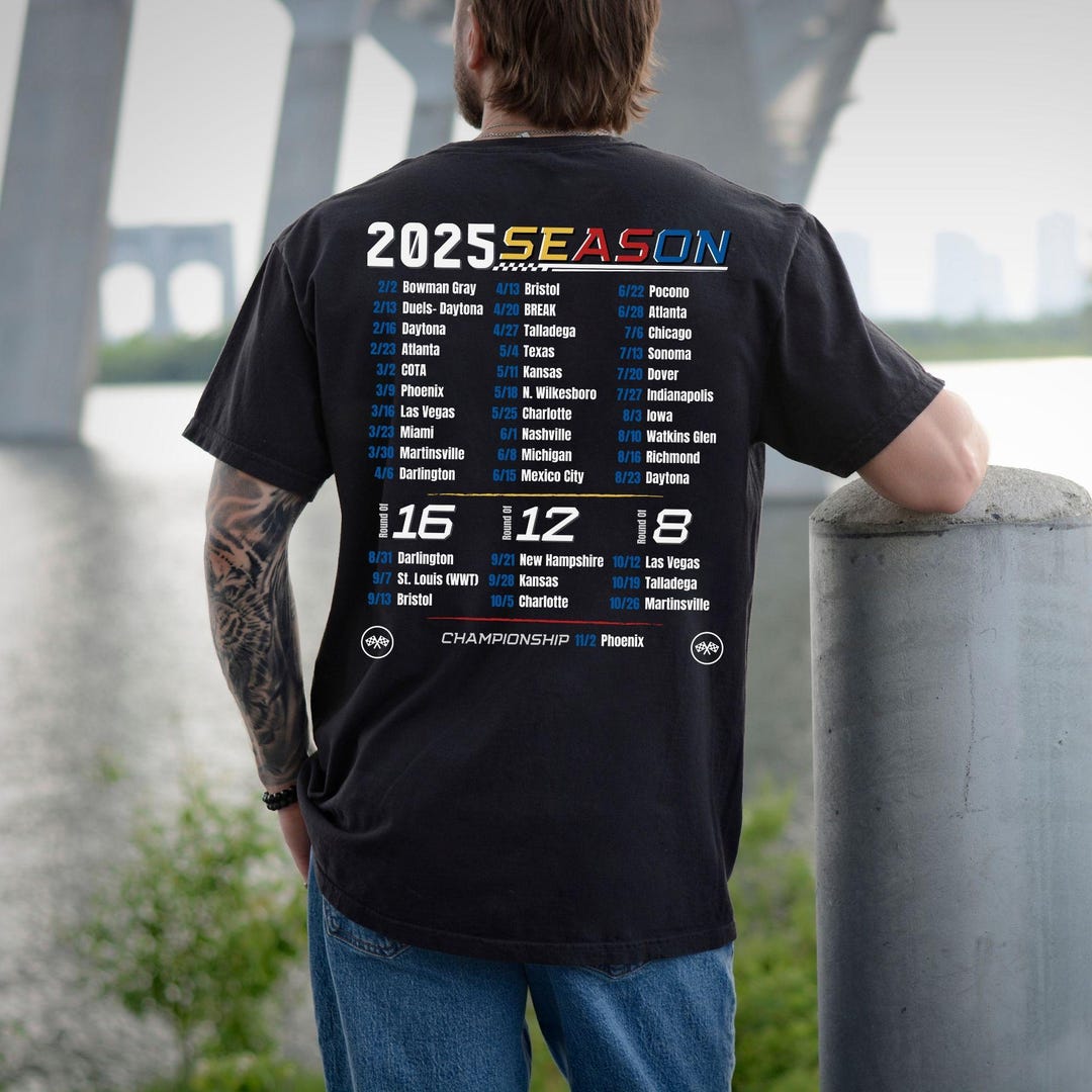 Nascar Shirt 2025 Season Nascar Tshirt Nascar Merch 2025 Nascar ...