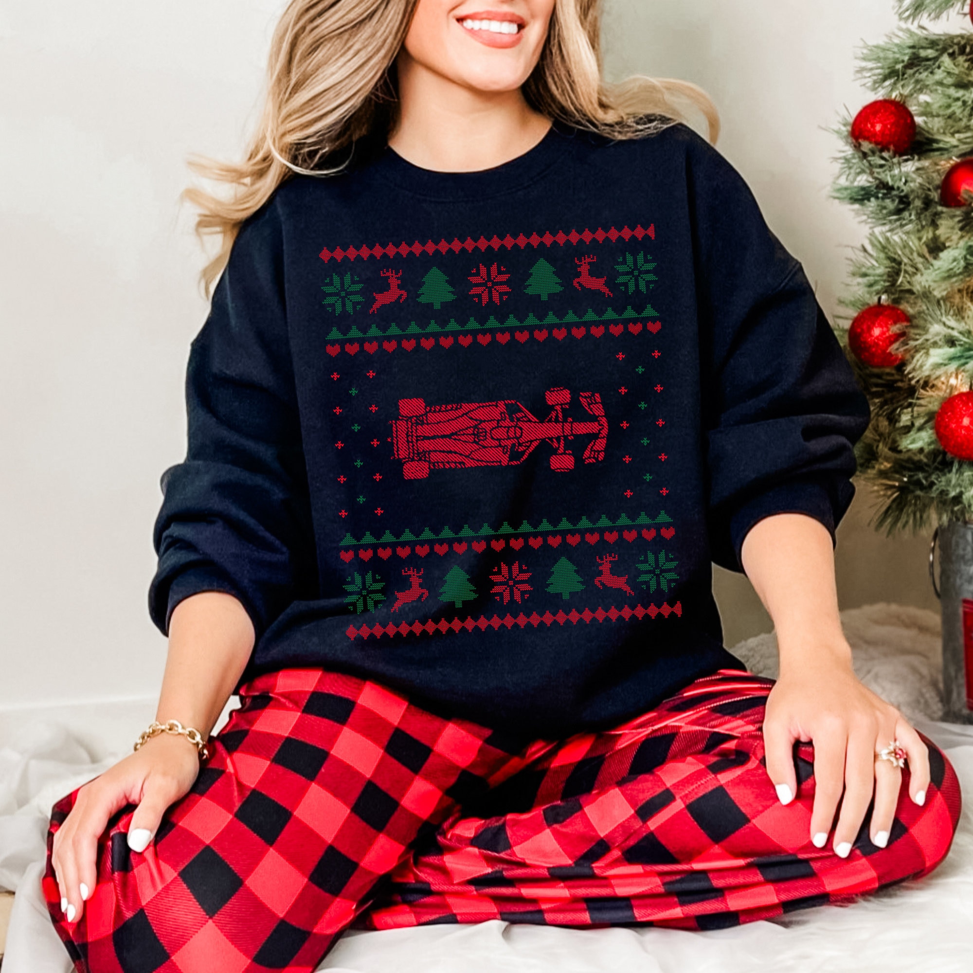 Formula 1 Christmas Sweatshirt Formula 1 Christmas Gift Formula 1 Ugly ...