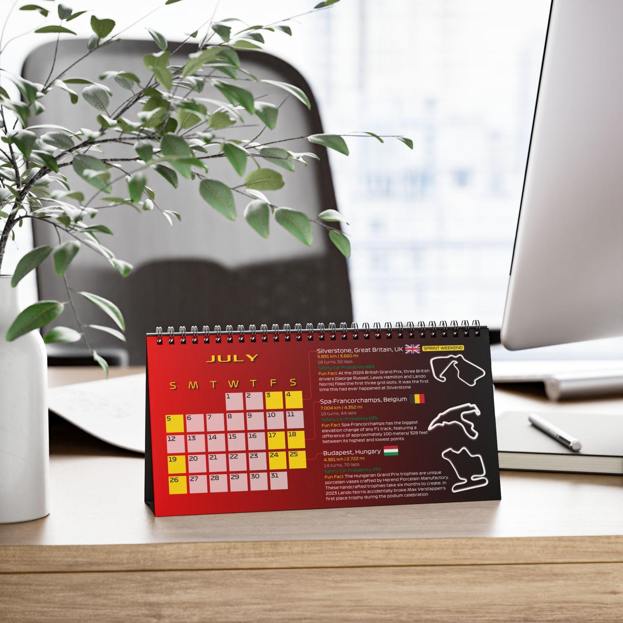 Ferrari Formula 1 Calendar Formula 1 Desk Calendar for F1 Fan 2026 ...