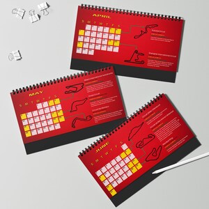 Ferrari Formula 1 Calendar Formula 1 Desk Calendar for F1 Fan 2024 ...