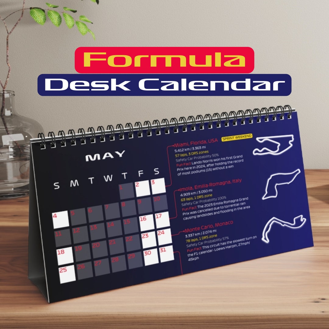 F1 Calendar Red Bull Formula 1 Calendar Formula 1 Desk Calendar for F1 ...