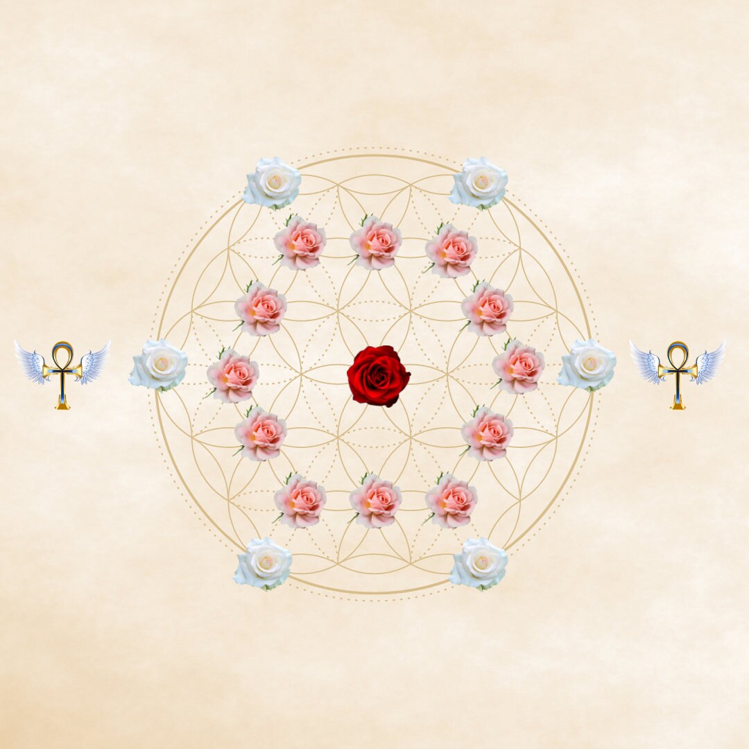 Flower of Life Wall Art Infused With Magdalene & Isis Codes - Etsy