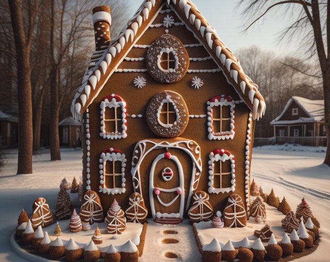 Fake Gingerbread House Large Fake Bake Christmas Decor Gingerbread ...