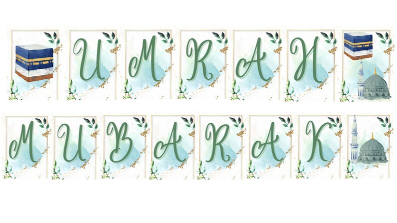 Umrah Mubarak Printable Bunting Banner *INSTANT DIGITAL DOWNLOAD* - Etsy