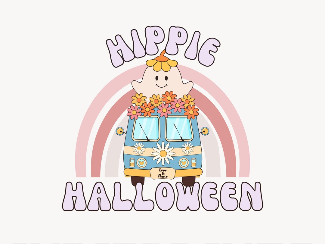 Hippie Halloween Ghost PNG, Halloween Ghost Png, Halloween Clipart ...