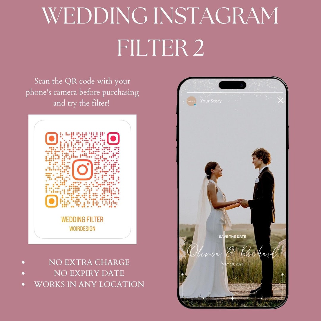 Wedding Instagram Filter, Wedding Instagram Effect, Custom Filter for ...
