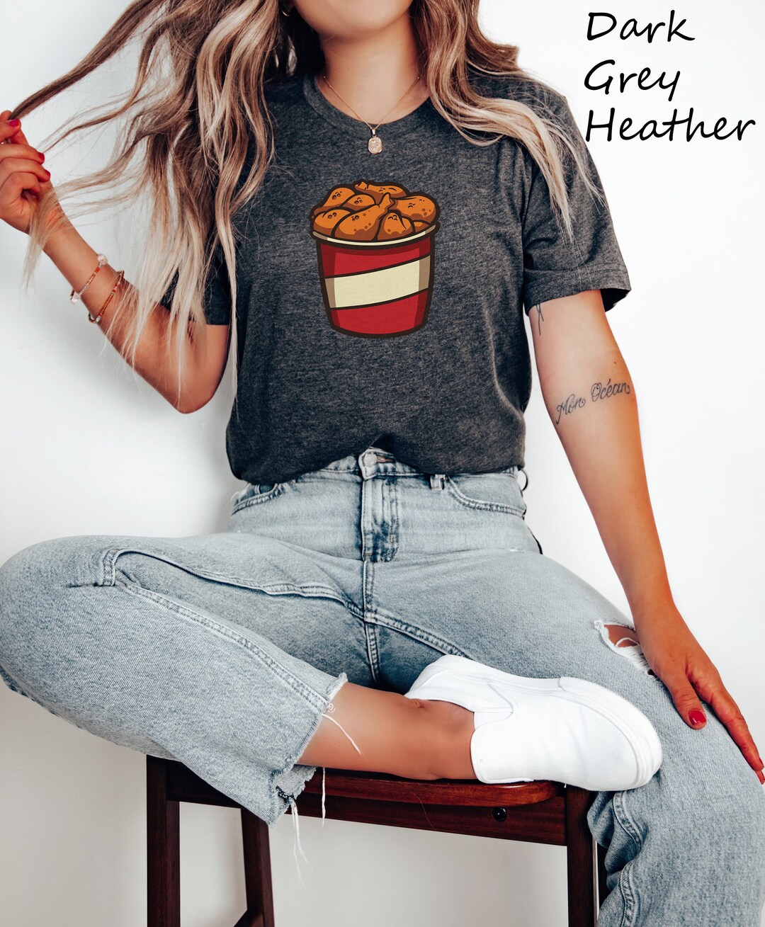 Fried Chicken Bucket Shirt, Fried Chicken Shirt, Funny Foodie Tee, Gift ...