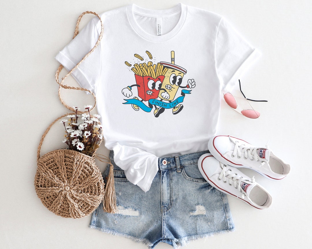 Retro Running Fries Soft Drink Shirt, French Fries Shirt, Gift for ...