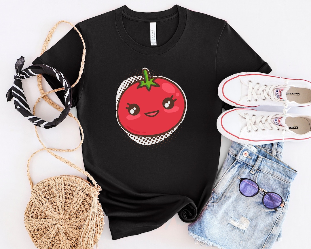 Kawaii Tomato Shirt, Tomato Shirt, Garden-Inspired Design, Gift for ...