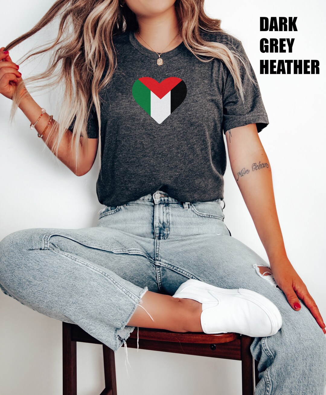 Palestine Flag Heart Shirt Free Palestine Shirt Gift for - Etsy