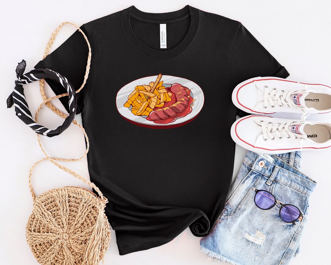 Fries Sausage Plate Shirt, French Fries Shirt, Gift for Snack Lovers ...