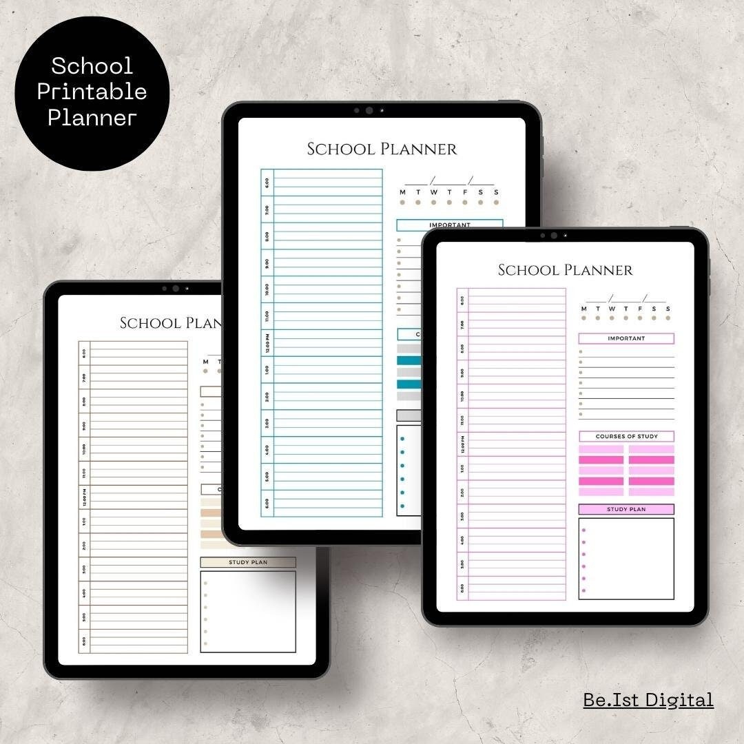 BACK TO SCHOOL Daily Planner Digital Daily Planner Printable - Etsy