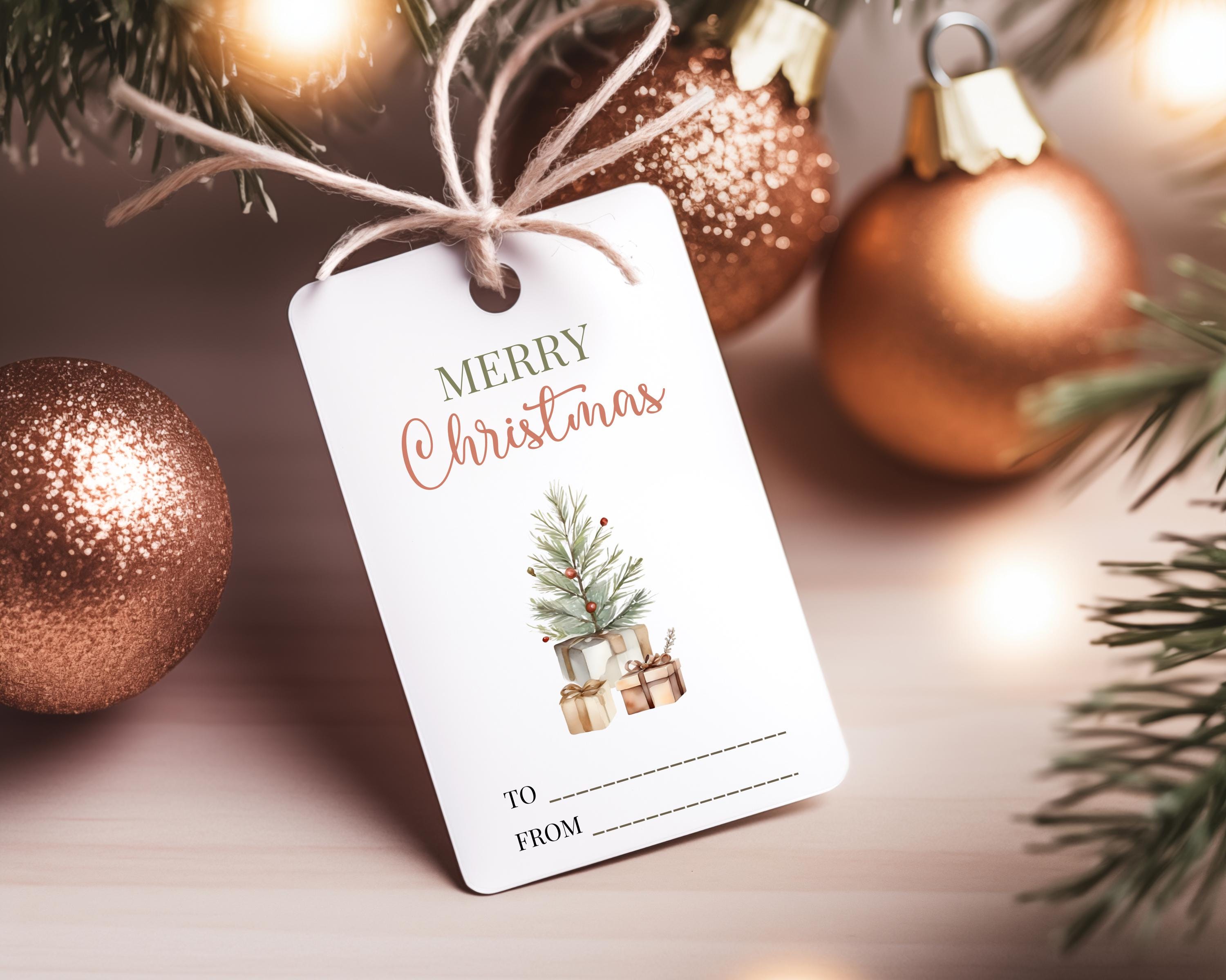Printable Christmas Gift Tag Personalized Holiday Gift Wrapping ...