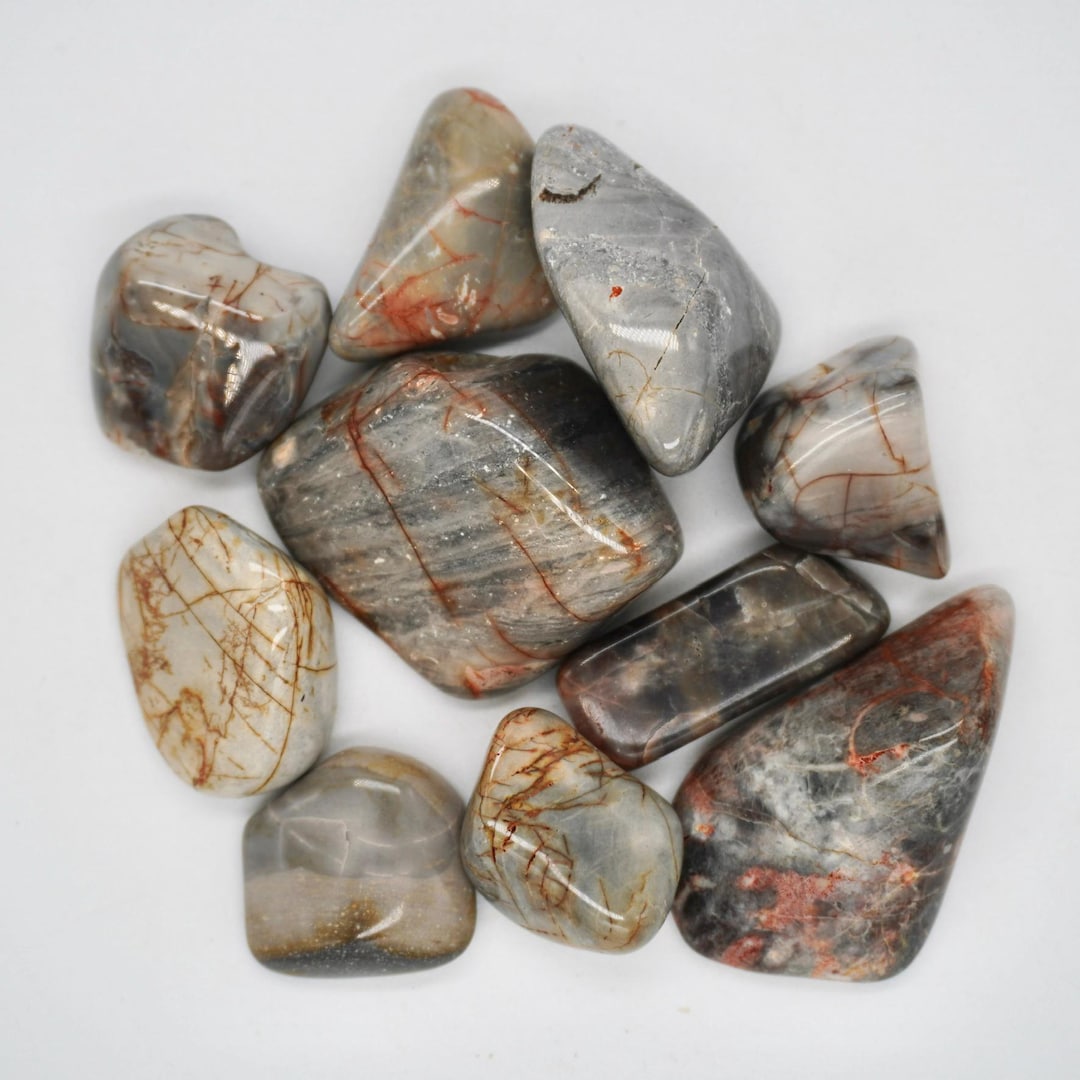 Polished Chert Tumbled Stone Set: Shenandoah Valley Crystal Decor - Etsy