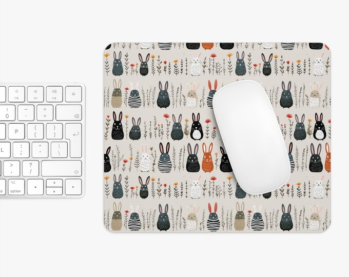 Retro Rabbit Forest Renaissance Desk Mat RGB, Extra Large XXL Green ...