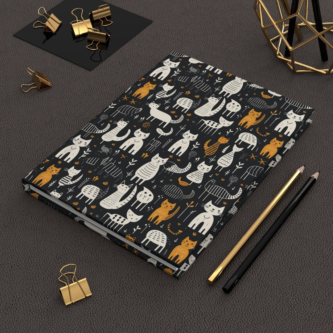 Kitty Cat Hardcover Journal Matte. Kitty Cat Notebook. Notebook Rule ...