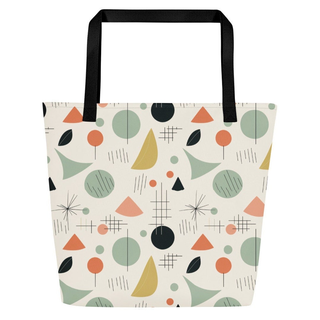 Boho Chic Mid Century Modern All-over Print Large Tote Bag. - Etsy