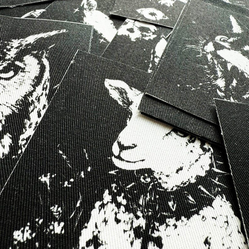 Horror Wolf Pack Sew on Back Patch – Dark Cottagecore, Punk, Goth, Battle Jacket Patches for ...