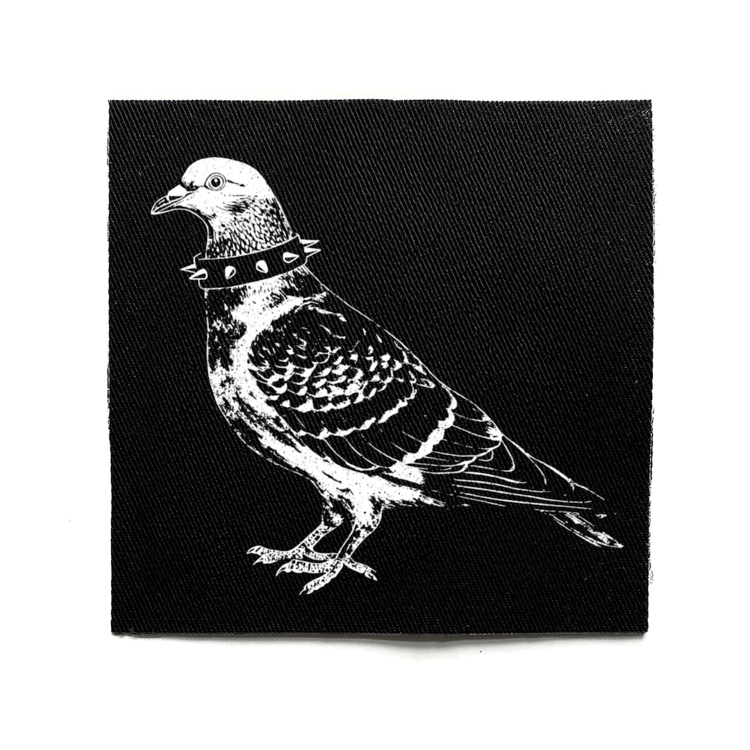 Punk Pigeon Sew on Patch – Funny, Kawaii Goth, Weirdcore, Crust Punk ...