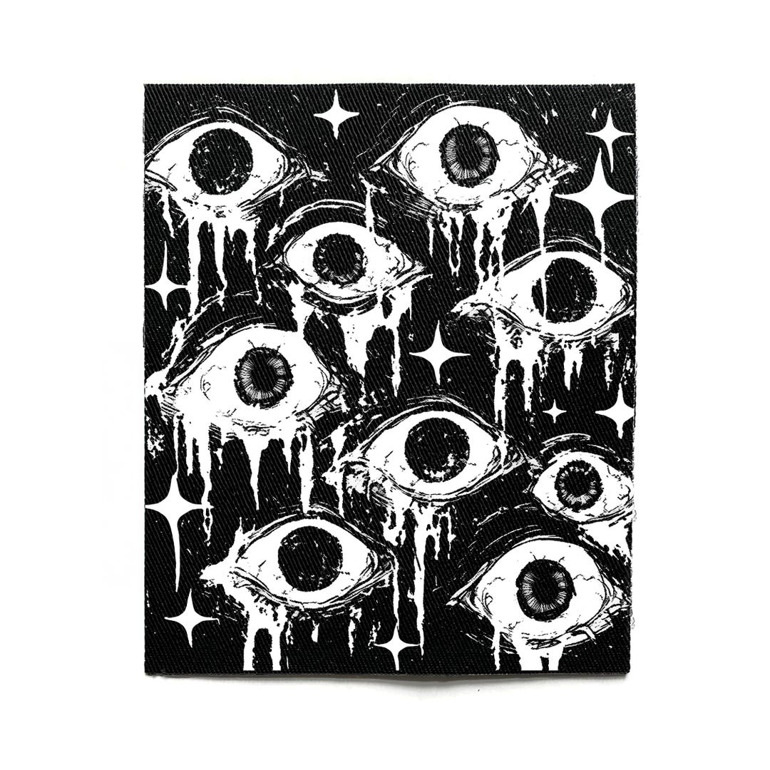 Horror Eyeballs Sew on Back Patch – Crust Punk, Creepy, Weirdcore ...