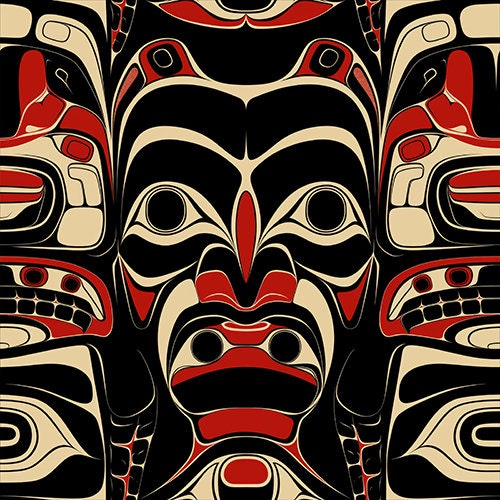 Tlingit/haida Formline Digital Paper, Northwest Coast Art, Scrapbook ...