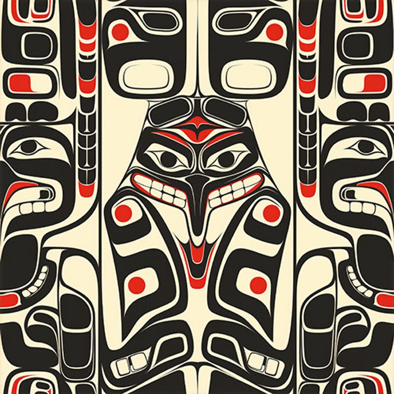 Tlingit/haida Formline Digital Paper, Northwest Coast Art, Scrapbook ...