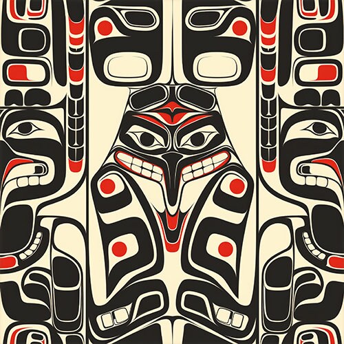 Tlingit/haida Formline Digital Paper, Northwest Coast Art, Scrapbook ...