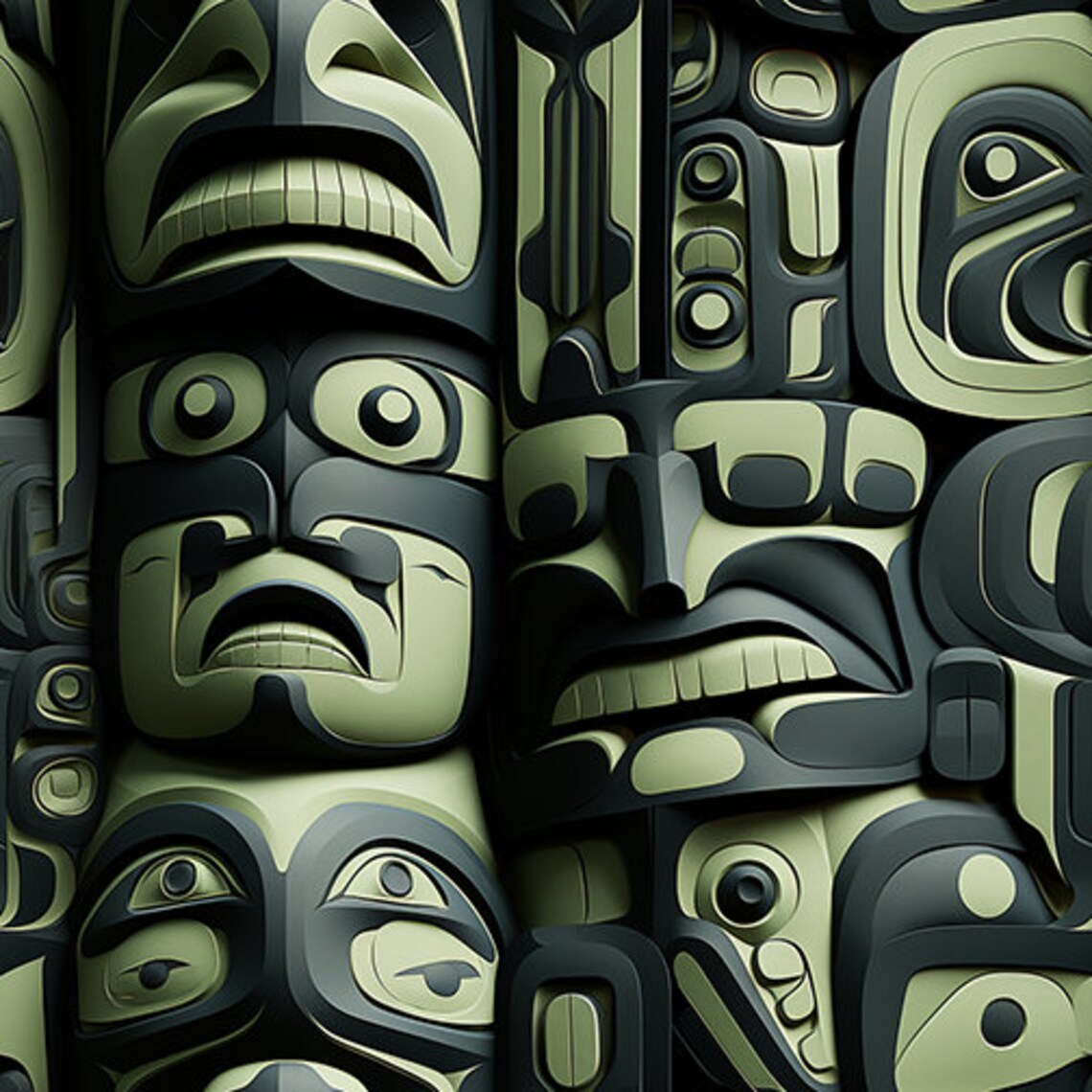Tlingit/haida Formline Digital Paper, Northwest Coast Art, Scrapbook ...