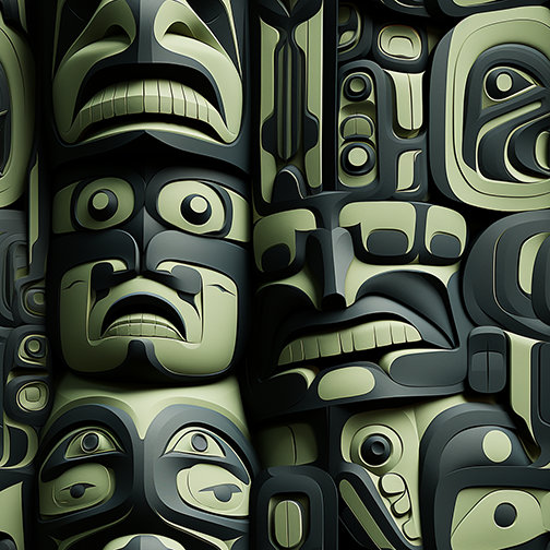 Tlingit/haida Formline Digital Paper, Northwest Coast Art, Scrapbook ...