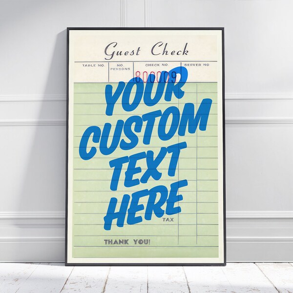 Custom College Receipt Poster - Etsy