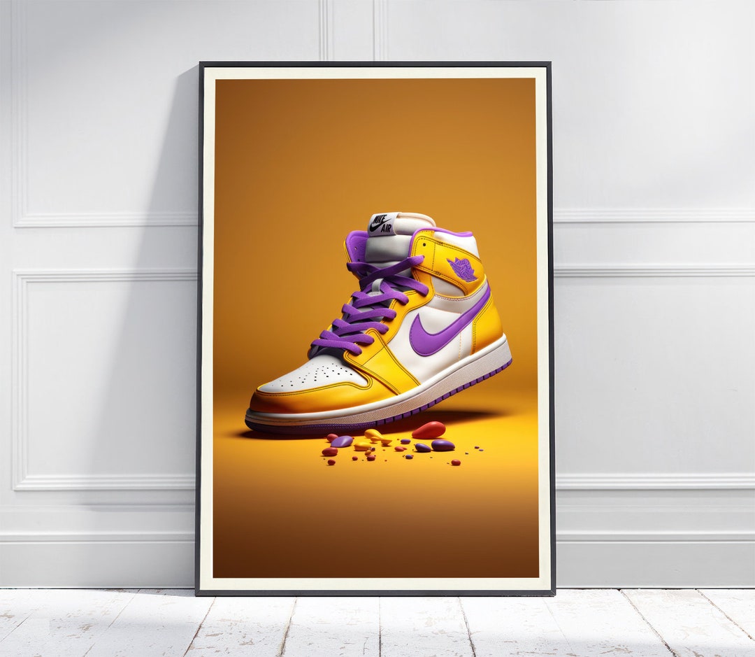 Los Angeles Lakers Poster, Hypebeast Wall Art, Nike Wall Art, Lakers ...