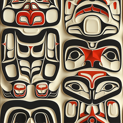 Tlingit/haida Formline Digital Paper, Northwest Coast Art, Scrapbook ...
