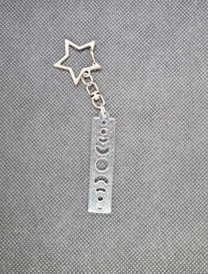 Moon Phase Keychain Glitter - Etsy