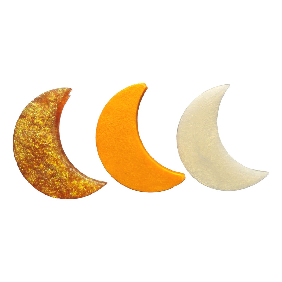 Resin Crescent Moon Pins - Etsy