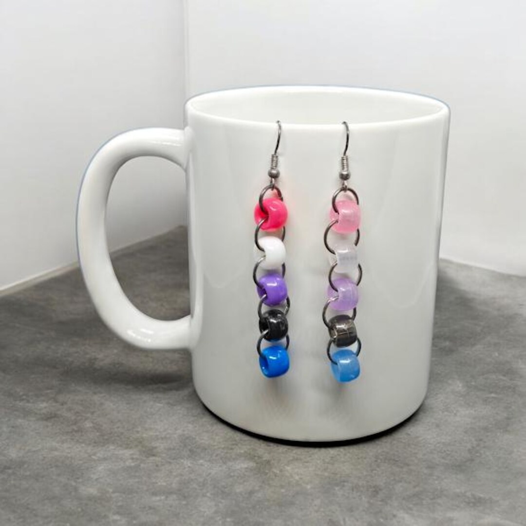 Genderfluid Pride Flag Pony Bead Earrings | Dangle | Jewelry | Gender ...