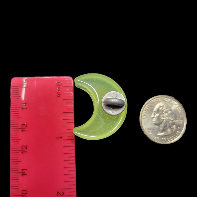 Resin Crescent Mini-moon Pins Glow in the Dark - Etsy