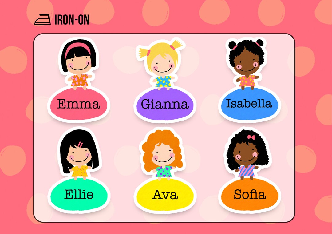 Iron on Labels, Avatar Girl Labels, Fabric Labels, Clothing Labels ...