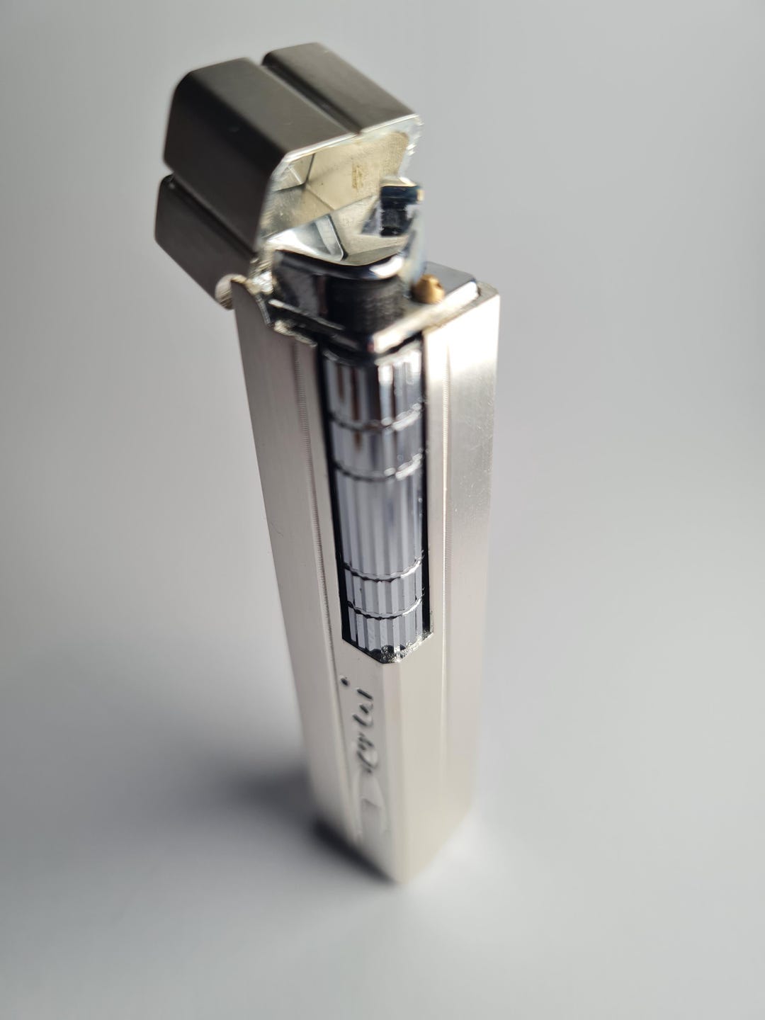 Sleek Brushed Silver Slim Bar Lighter With Adjustable Flame: A Stylish ...