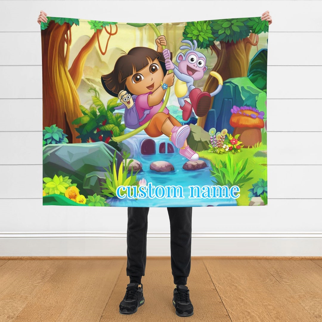 Custom Name the Dora the Explorer Blanket Baby Girl Boy - Etsy