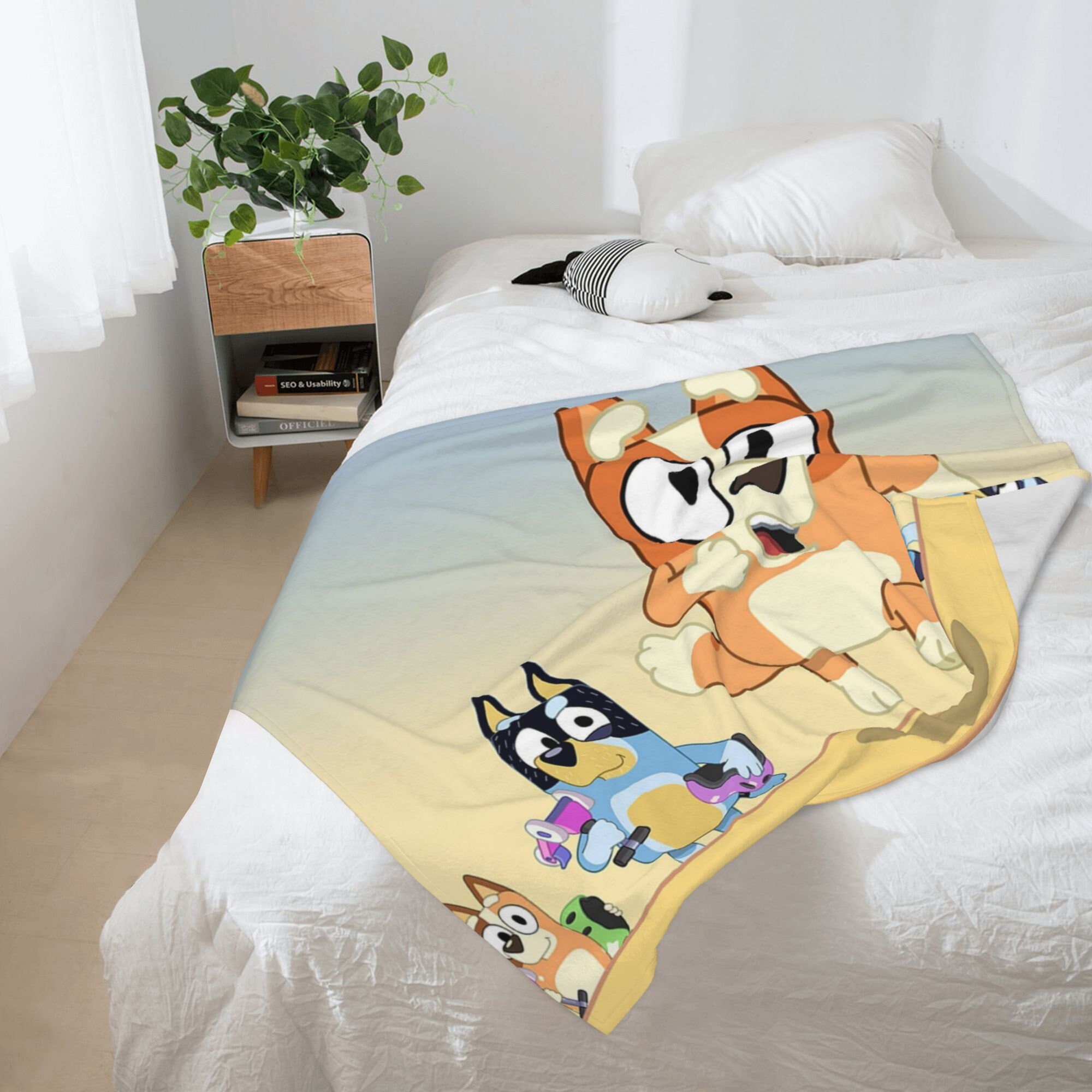 Personalized Name Bluey Blankets Custom Throw Blanket With - Etsy